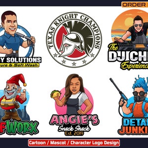 Custom Professional and Unique Mascot Logo/ Cartoon Logo/ Caricature ...