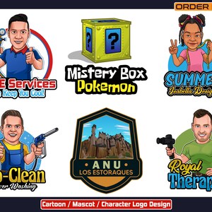 Custom Professional and Unique Mascot Logo/ Cartoon Logo/ Caricature ...