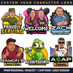 Custom Professional and Unique Mascot Logo/ Cartoon Logo/ Caricature ...