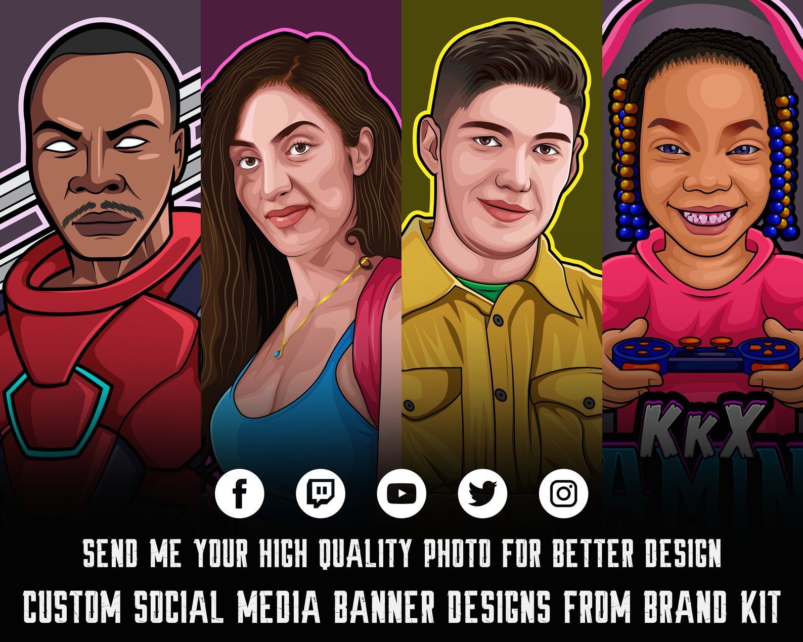 Custom Amazing Avatar Mascot Logo for Gaming/ Twitch/ - Etsy