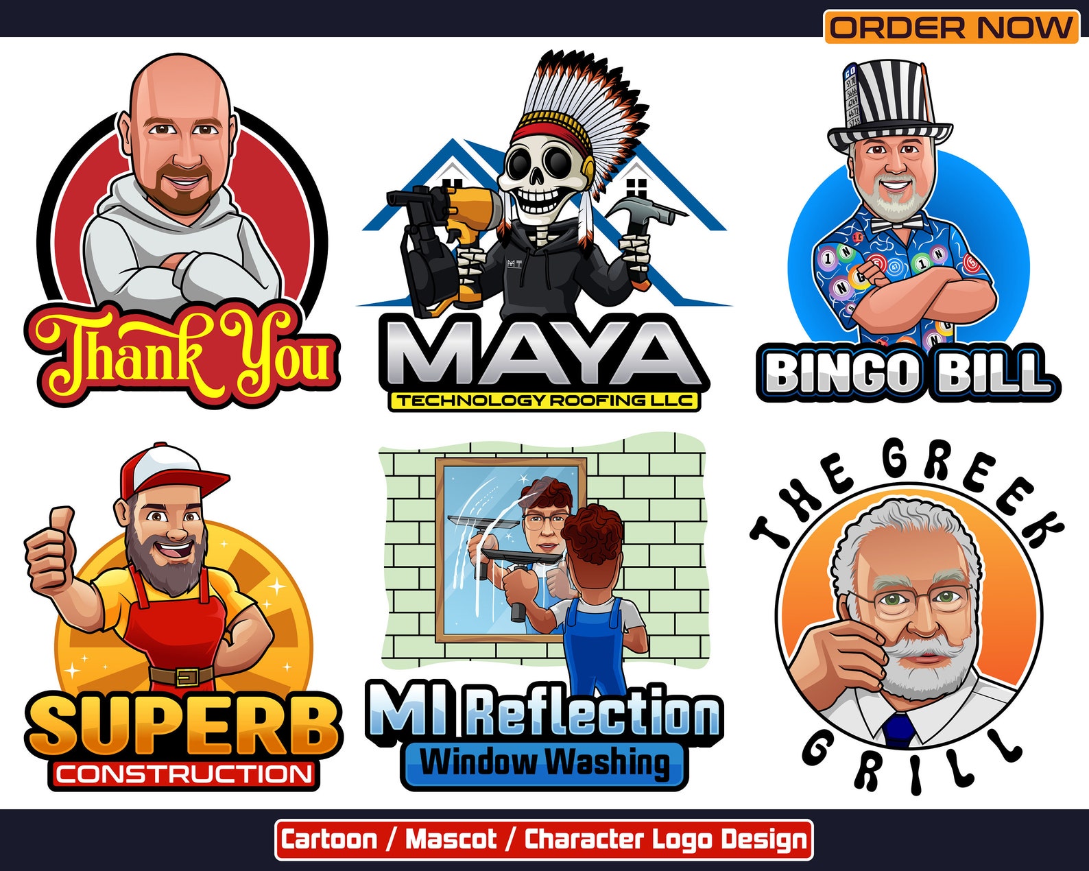 Custom Logo Design, Cartoon Logo, Hand Drawn Cartoon & Mascot Logo ...