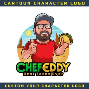 Custom Character Logo, Cartoon Logo, Mascot Logo, Caricature Logo ...