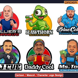 Custom Your Professional Cartoon Mascot Logo Design, Caricature Logo ...