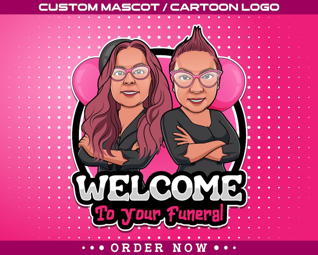 Custom Mascot Logo Design, Business Cartoon Logo, Hand Drawn Logo ...