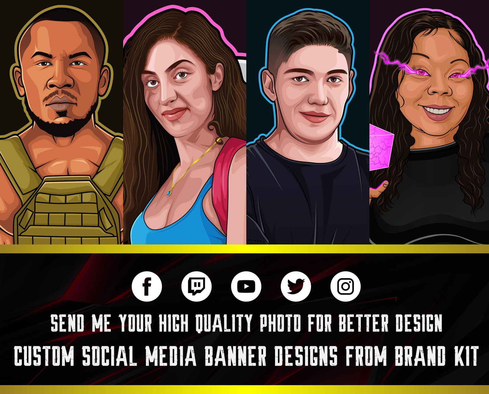 Custom Amazing Avatar Mascot Logo for Gaming/ Twitch/ - Etsy