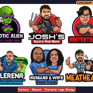 Custom Professional and Unique Mascot Logo, Cartoon Logo, Caricature ...