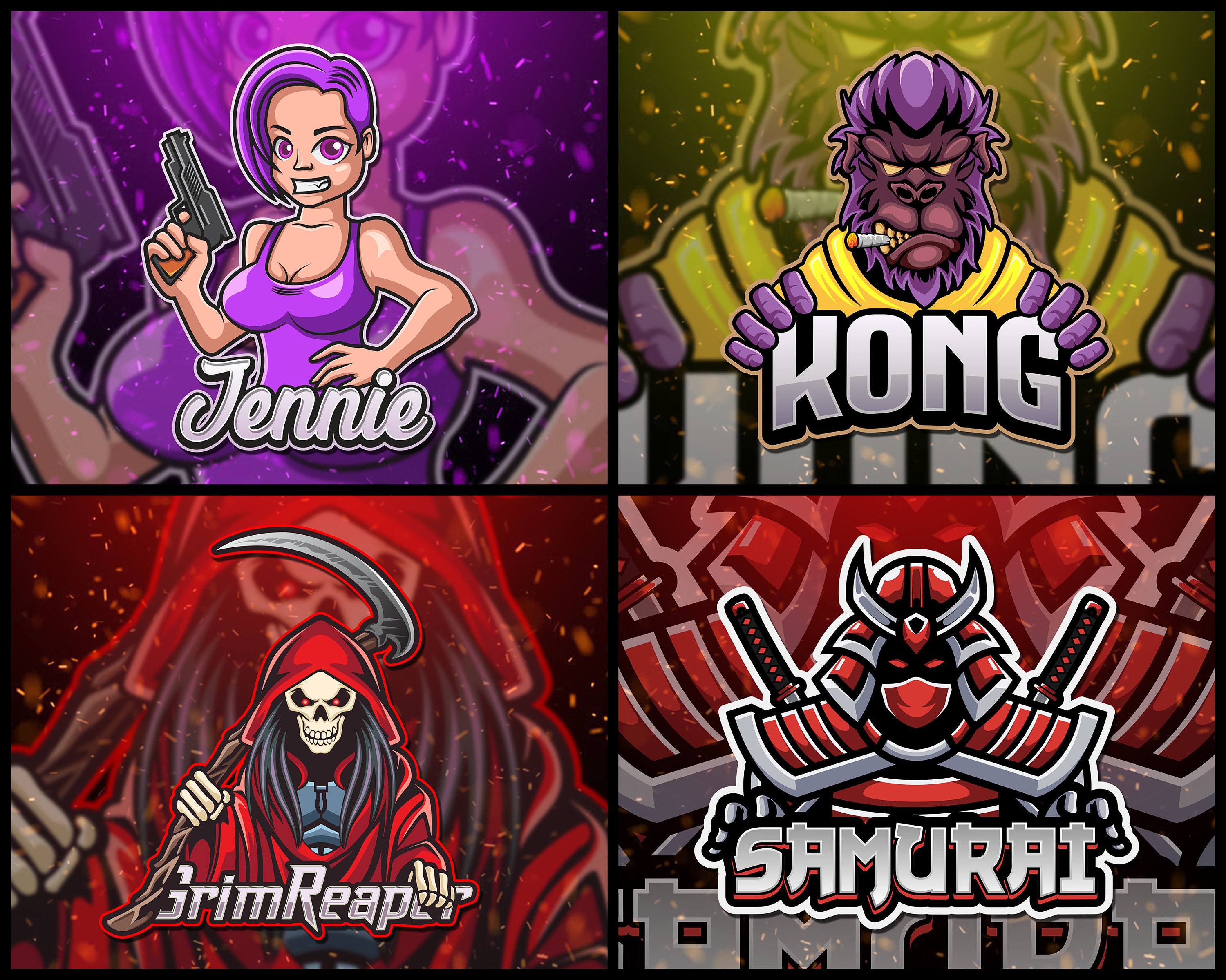 Custom Gaming Logo Design/ Mascot Logo/ Cartoon Logo/ Twitch - Etsy