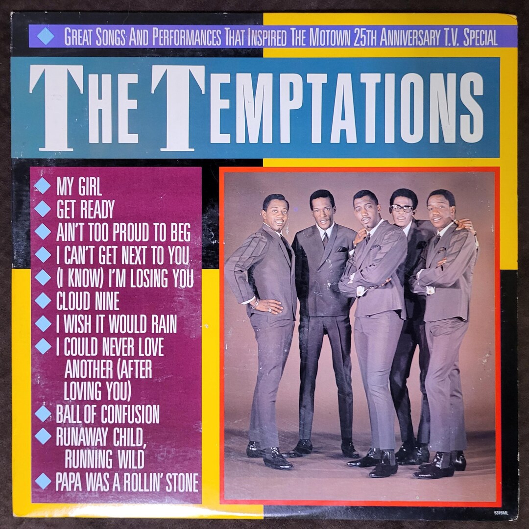The Temptations Soul Funk 33rpm Gordy Motown Record Album Lp Vinyl Male ...