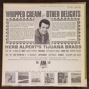 Herb Alpert and the Tijuana Brass "whipped Cream and Other Delights ...