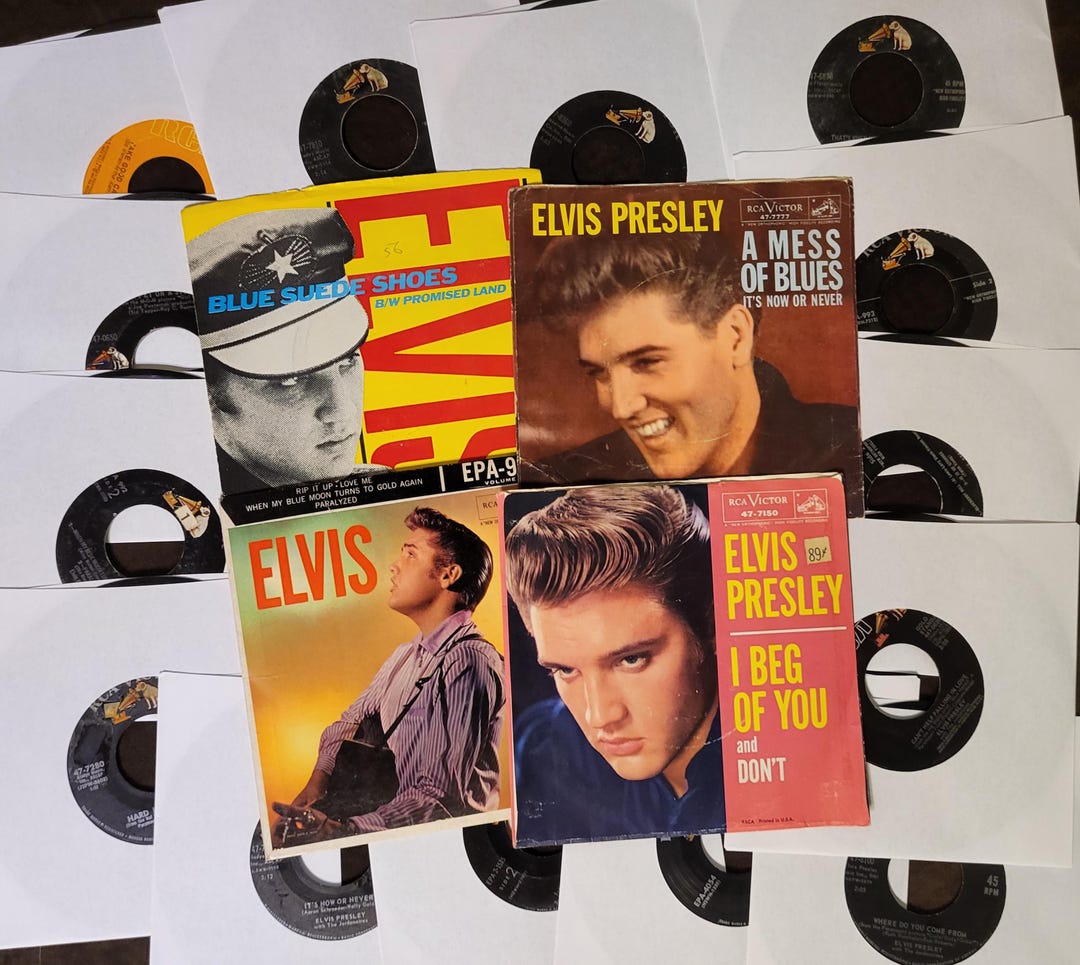 Lot of 18 Elvis Presley 45s 7" Record Album Vinyl 45rpm Stereo Pop Rock ...