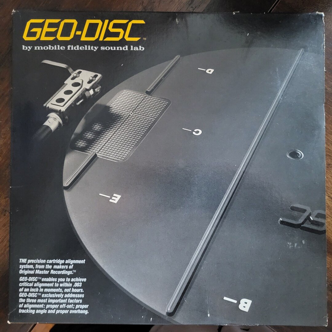 Geo-disc Mobile Fidelity Sound Lab Turntable Cartridge Needle Precision Alignment System Vintage ...