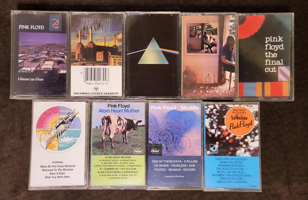 Lot of 9 Pink Floyd Vintage Rock Prog Progressive Psych Cassette Tapes ...