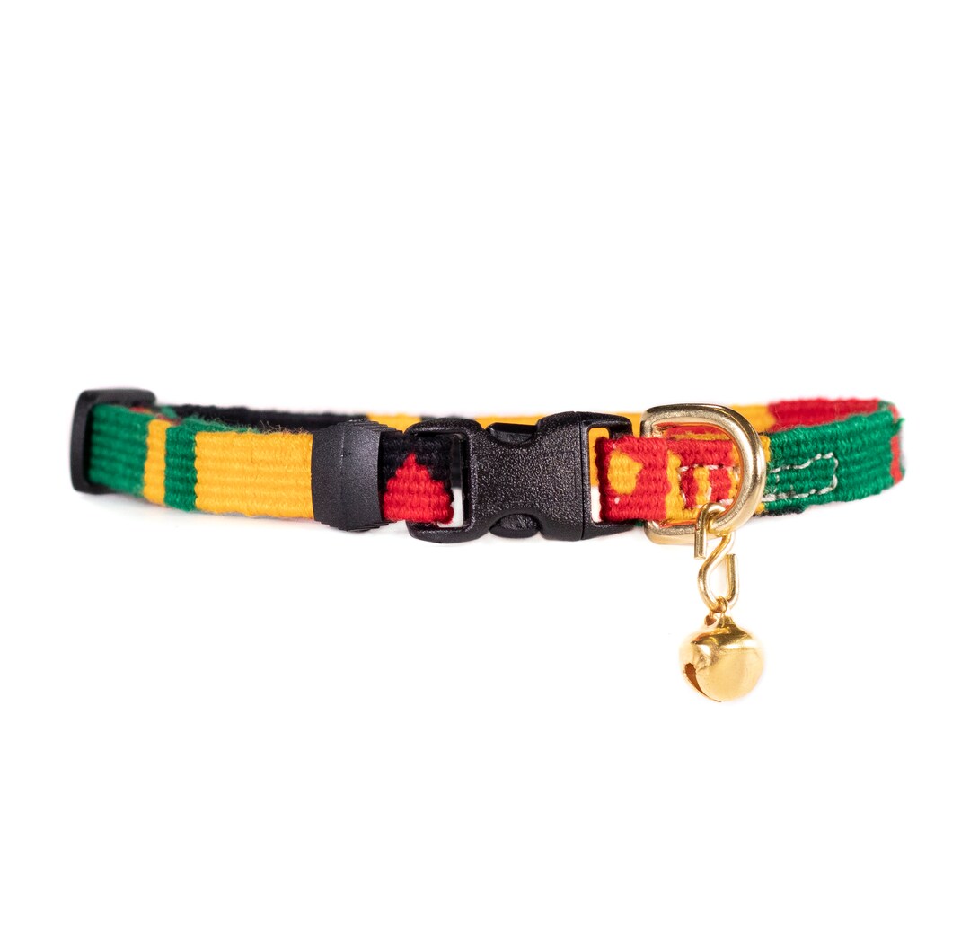 A Tail We Could Wag Rasta Cat Collar With Breakaway Buckle - Etsy