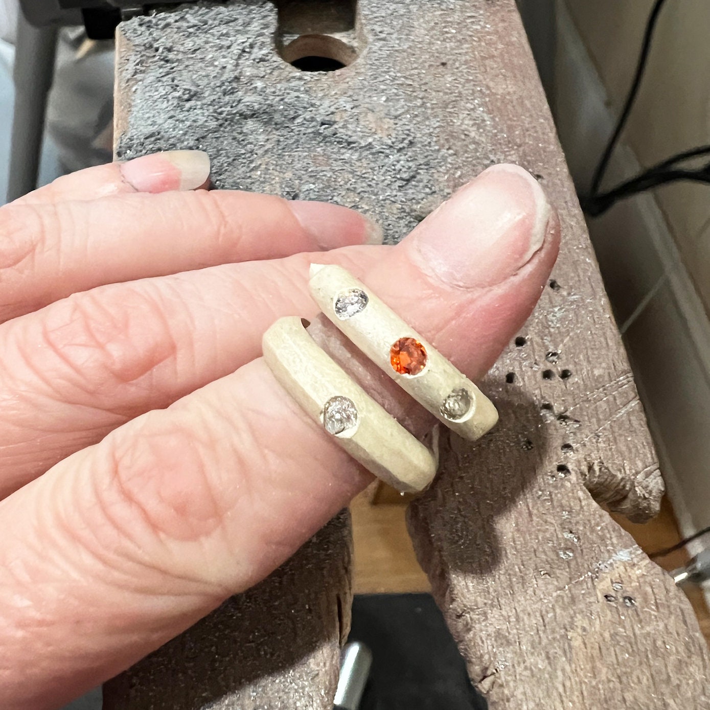 Make Your Own Gemstone Ring, Silver Cubic Zirconia Ring Making Kit, Diy ...