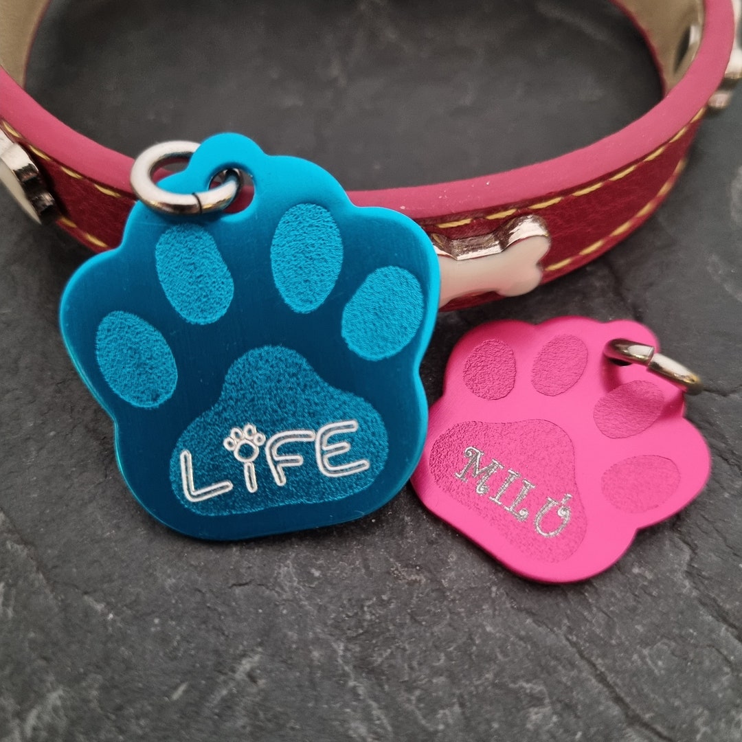Funny Dog Tag Paw Custom Dog Tag Engraved · Dog ID Tag · Custom Pet ...