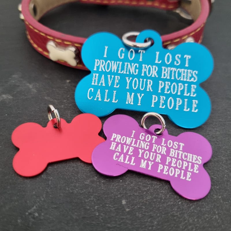Funny Dog Tag - Etsy