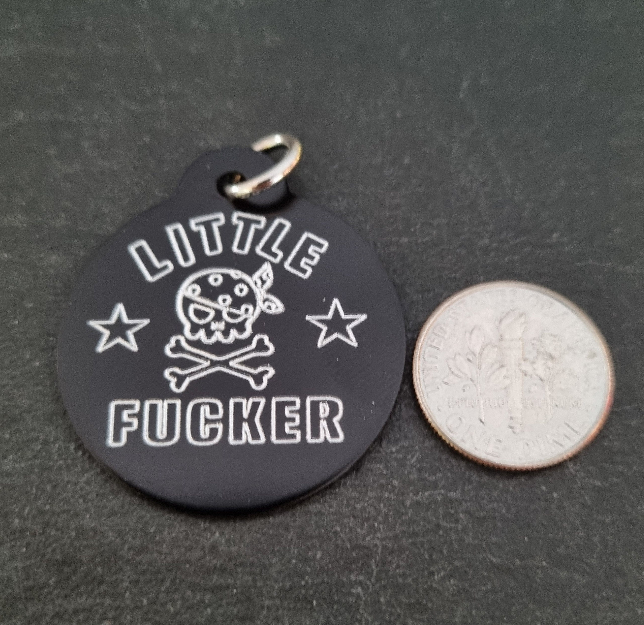 Funny Dog Tag or Cat ID Name Tag little Fcker Aluminum Personalized ...