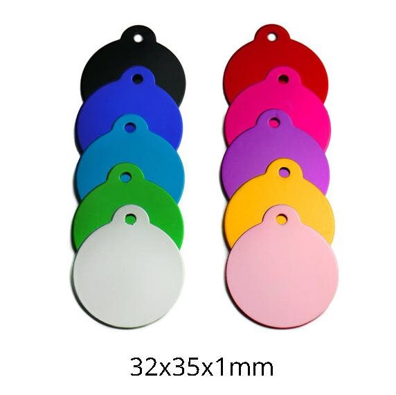 Circle Tag Aluminum 32mm Custom With Your Personal Message - Etsy Australia