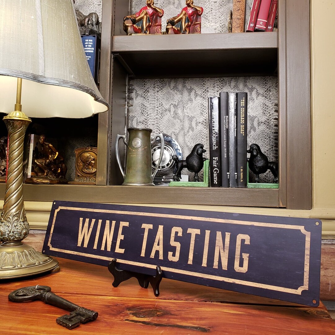 Wine Tasting Recycled Metal Street Sign - Etsy