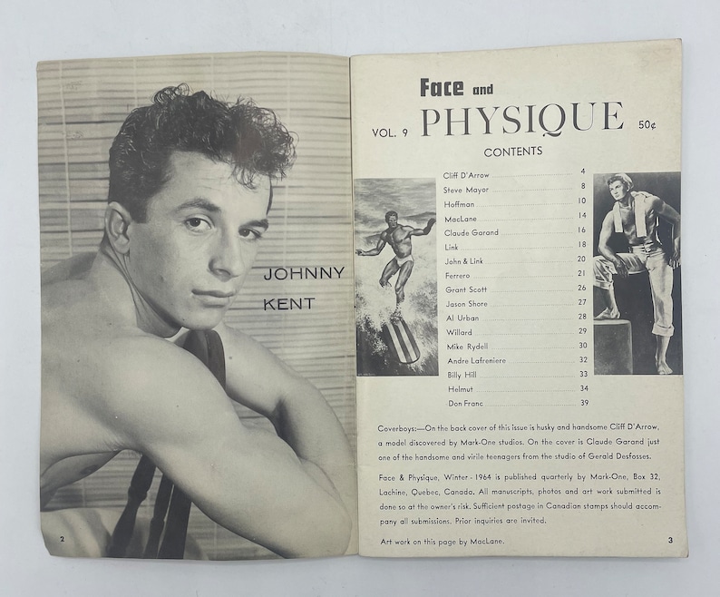 Face & Physique Vol. 9 Winter 1964 Adult / Gay / Beefcake / Gay Art ...