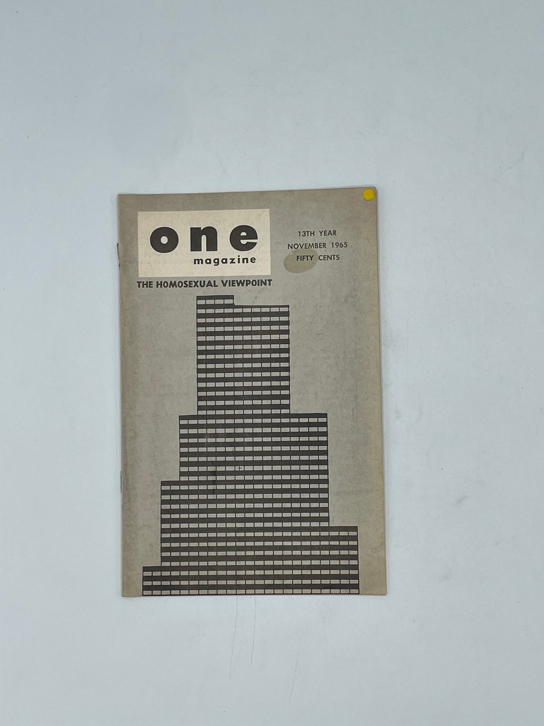 One, Inc. Magazine November 1965 Adult / Gay / Gay Art / Gay Interest ...