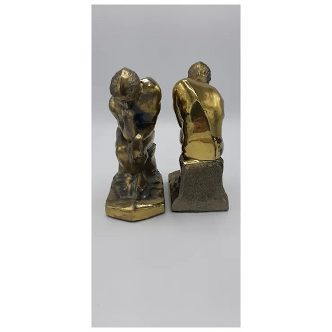 The Thinker Bookends - Etsy