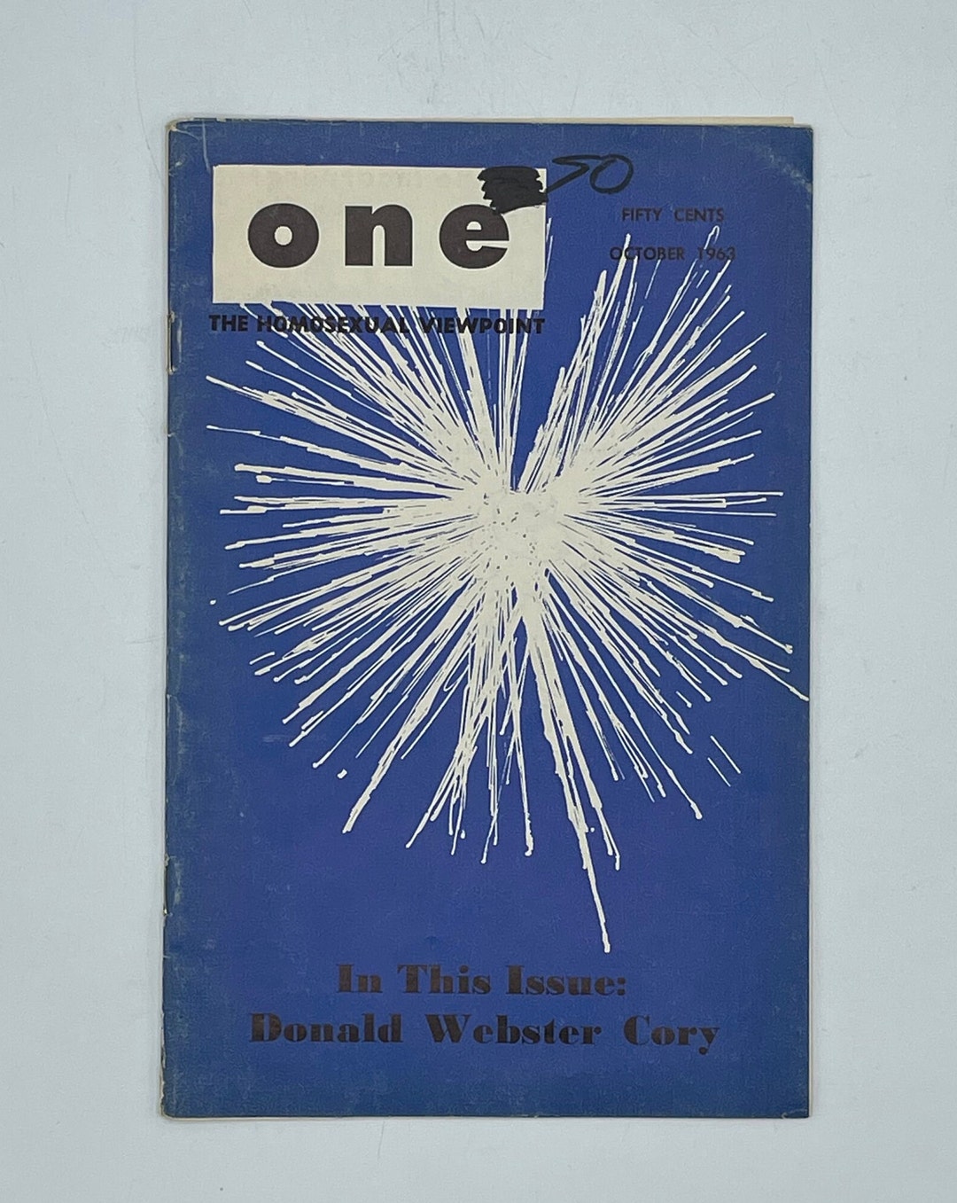 One, Inc. Magazine October 1963 Adult / Gay / Gay Art / Gay Interest ...