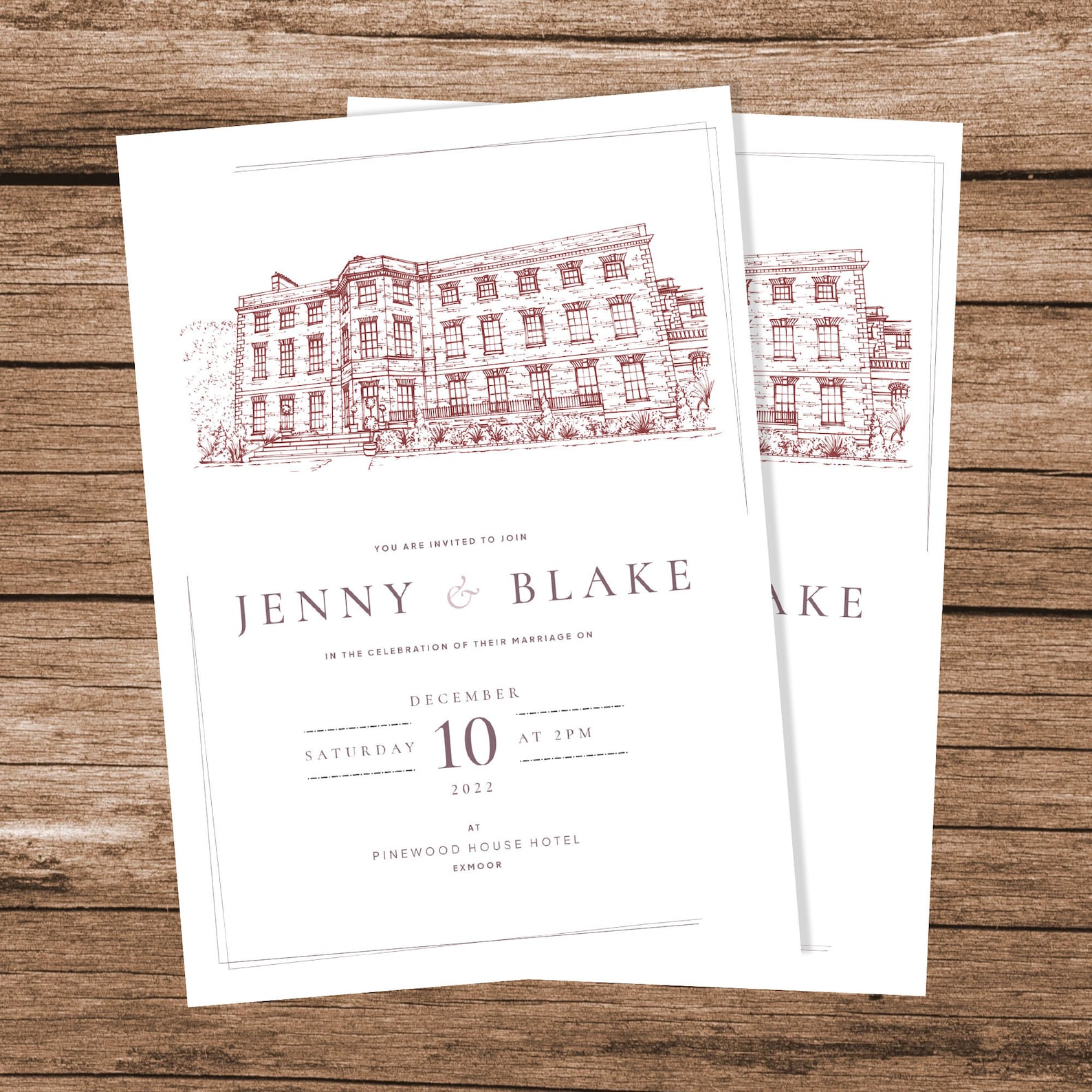 Custom Hand Drawn Wedding Venue Drawing for Invitations - Etsy UK