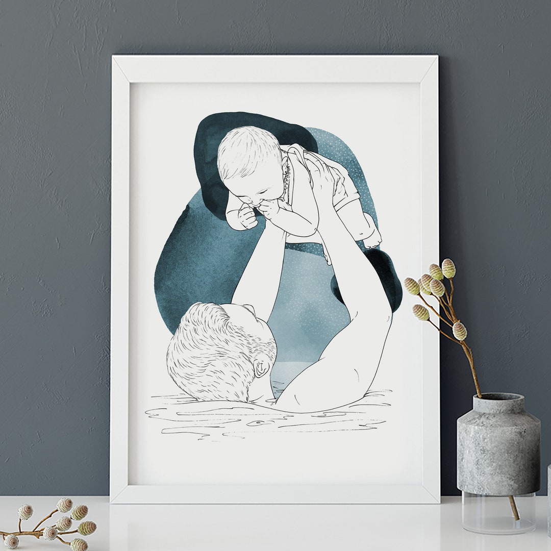 Custom Hand-drawn Family Portrait, Personalised Drawing From Photo ...