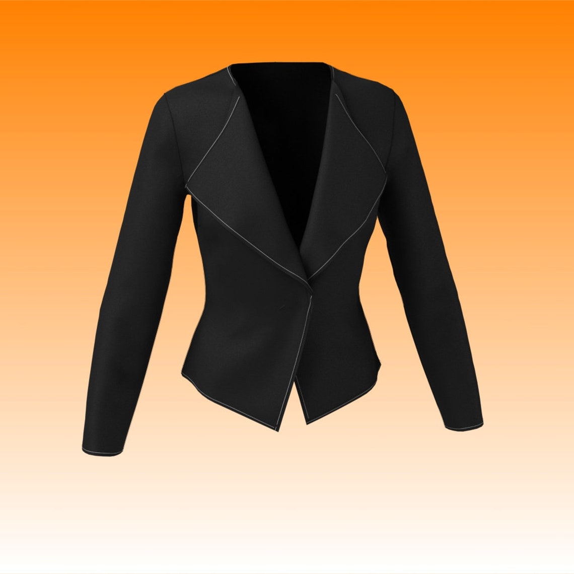 Casual - Simple Jacket PDF Pattern - Easy to Sew, Fitted Jacket Digital ...