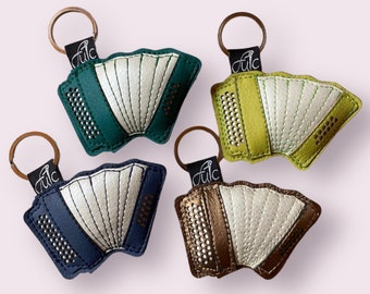 Violin Faux Leather Keyring Keychain - Gold or Creme Colour - Etsy