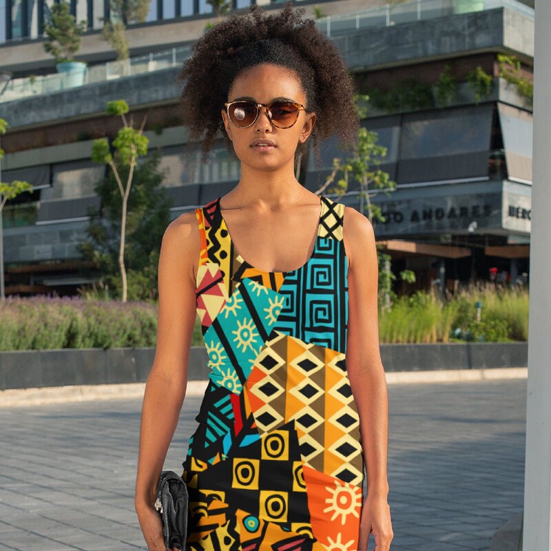 African Print Dress - Etsy