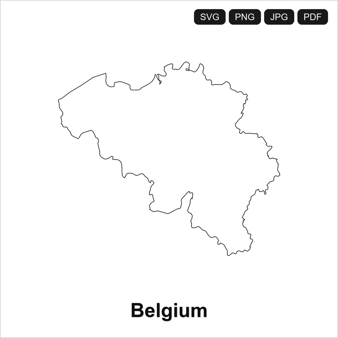 Belgium Province Map SVG PNG PDF – Outline Cut File for Cricut (digital ...