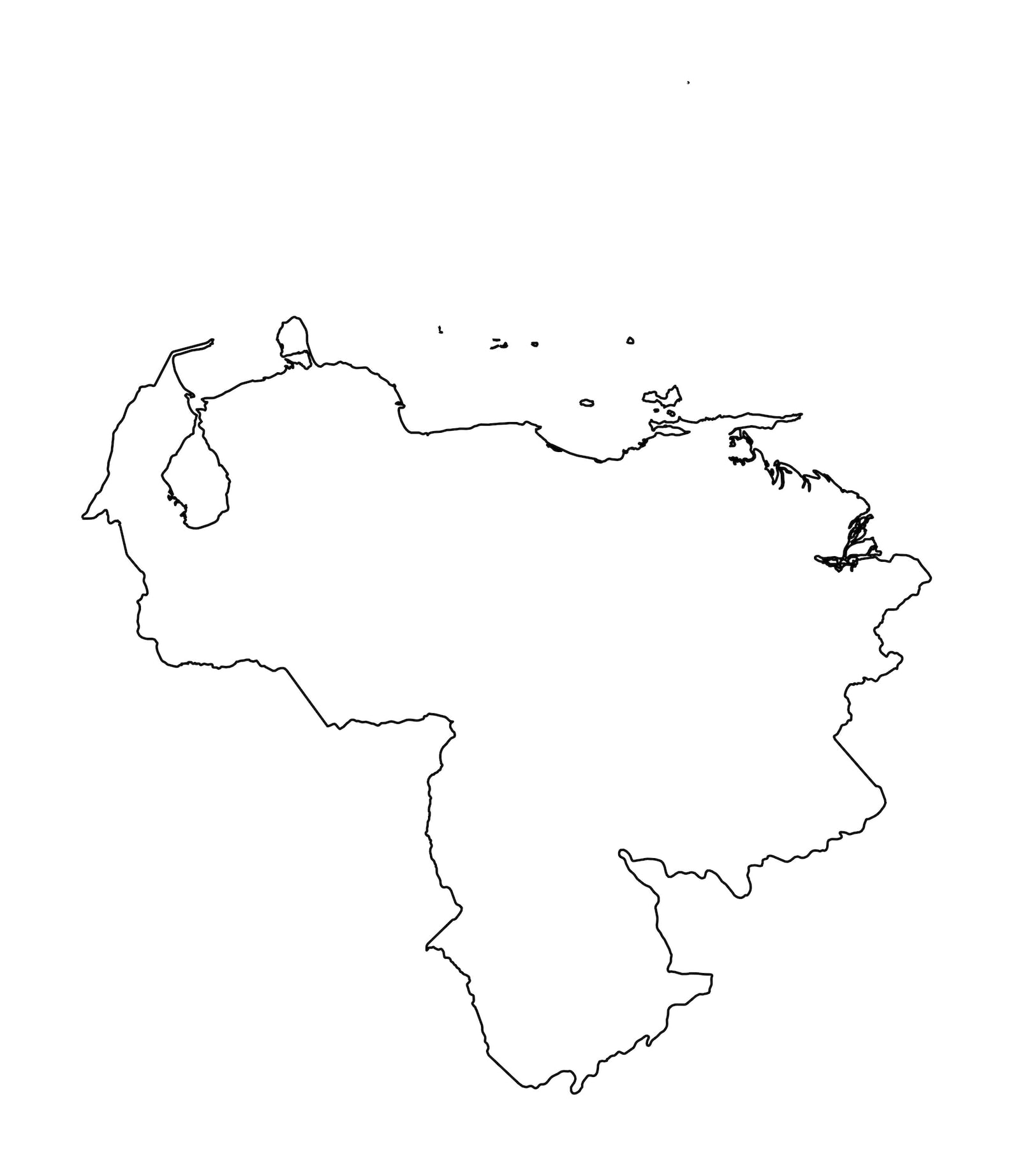 Venezuela Country Outline SVG PNG PDF | Cricut Silhouette Cut File ...