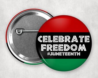 Juneteenth Buttons | Etsy