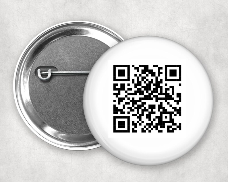 Custom QR CODE Buttons Pin Back Buttons Badges Party | Etsy