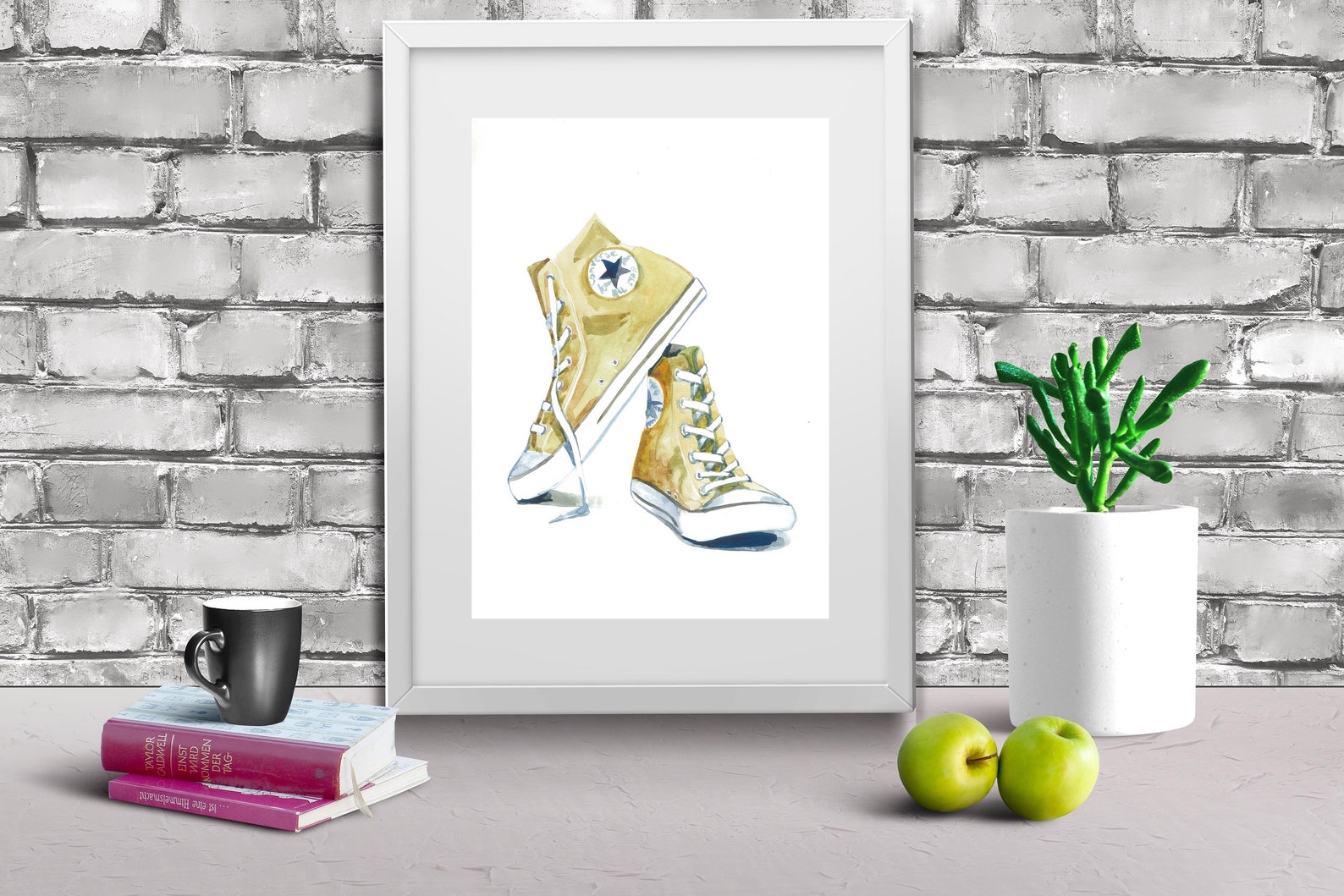 Converse Art Print From Original Watercolor Painting Converse Art ...