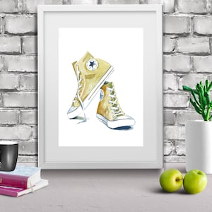 Converse Art Print From Original Watercolor Painting Converse Art ...