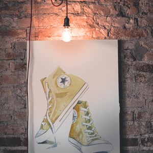 Converse Art Print From Original Watercolor Painting Converse Art ...