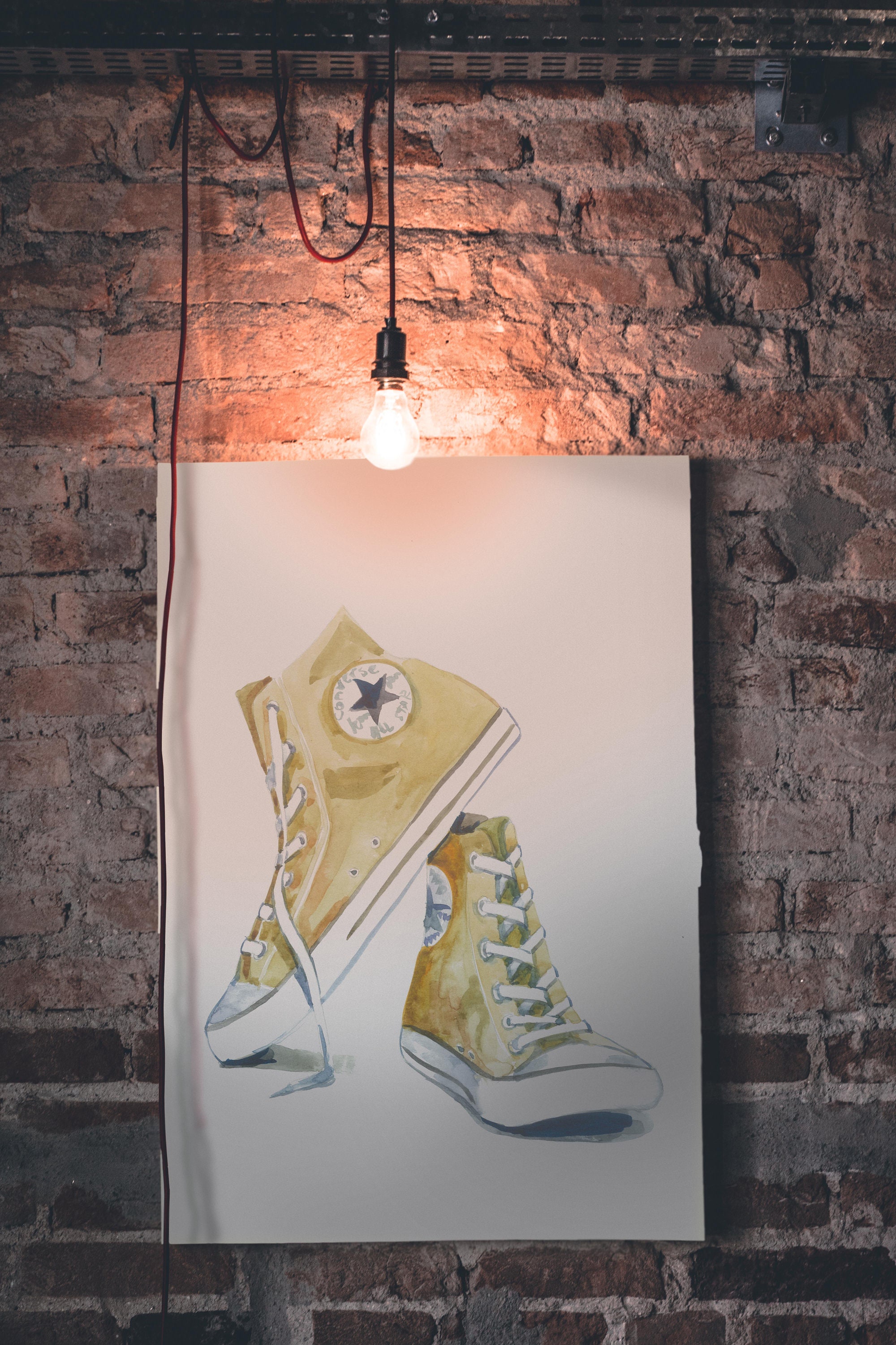 Converse Art Print From Original Watercolor Painting Converse Art ...