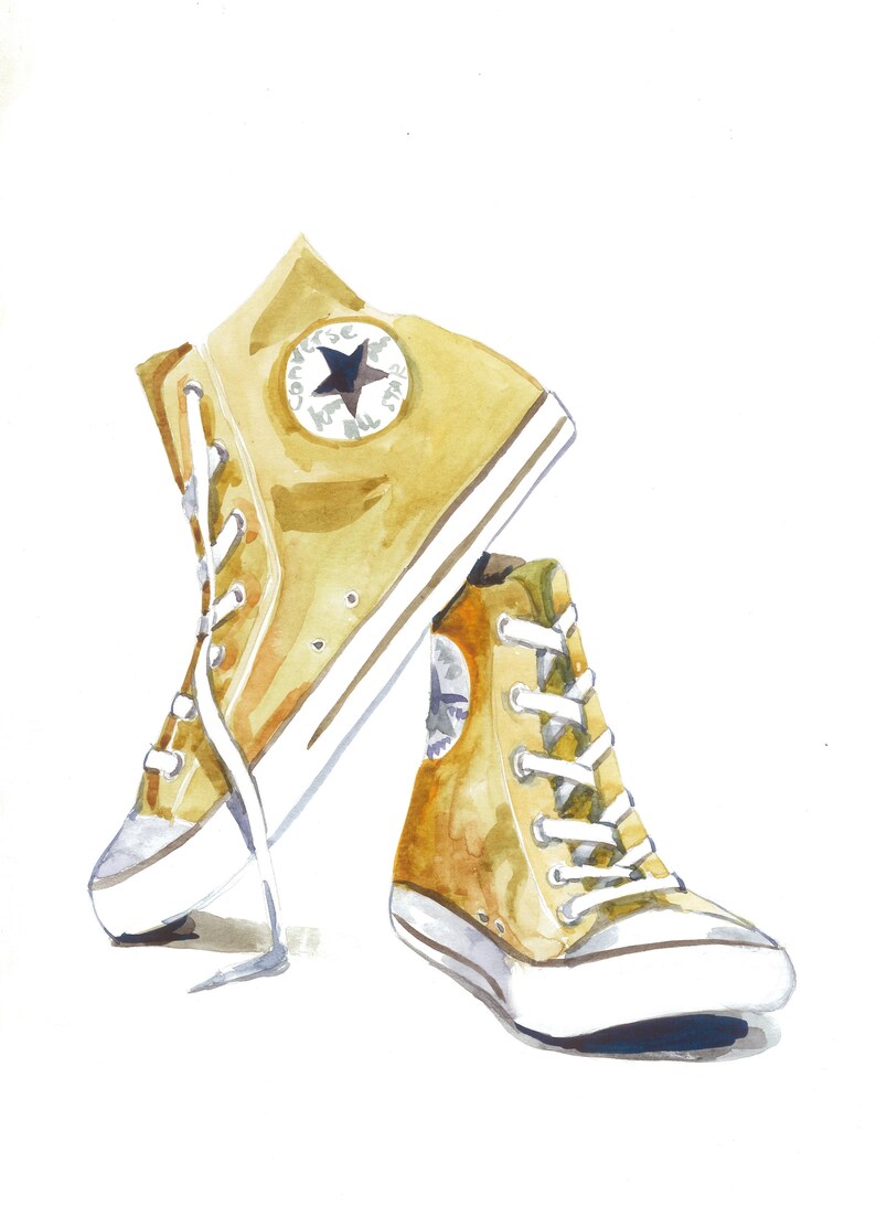 Converse Art Print From Original Watercolor Painting Converse Art ...