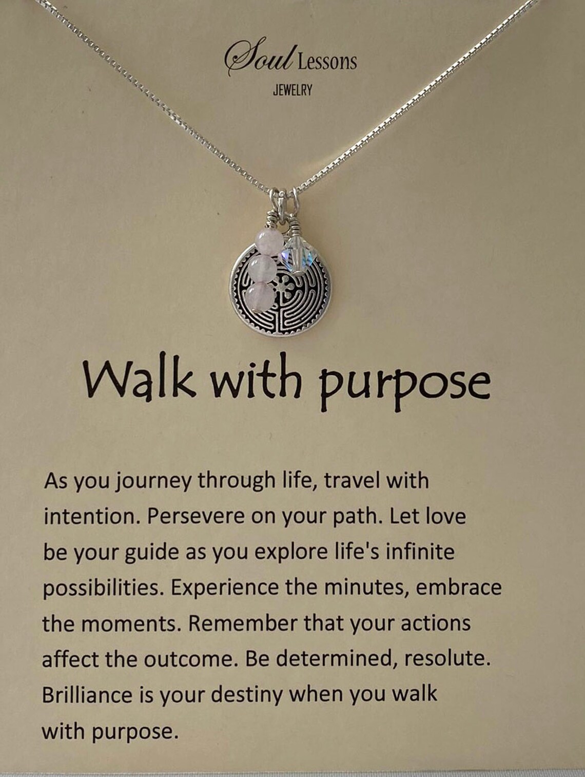 Walk With Purpose Inspirational Necklace; Soul Lesson; Soul Necklace ...