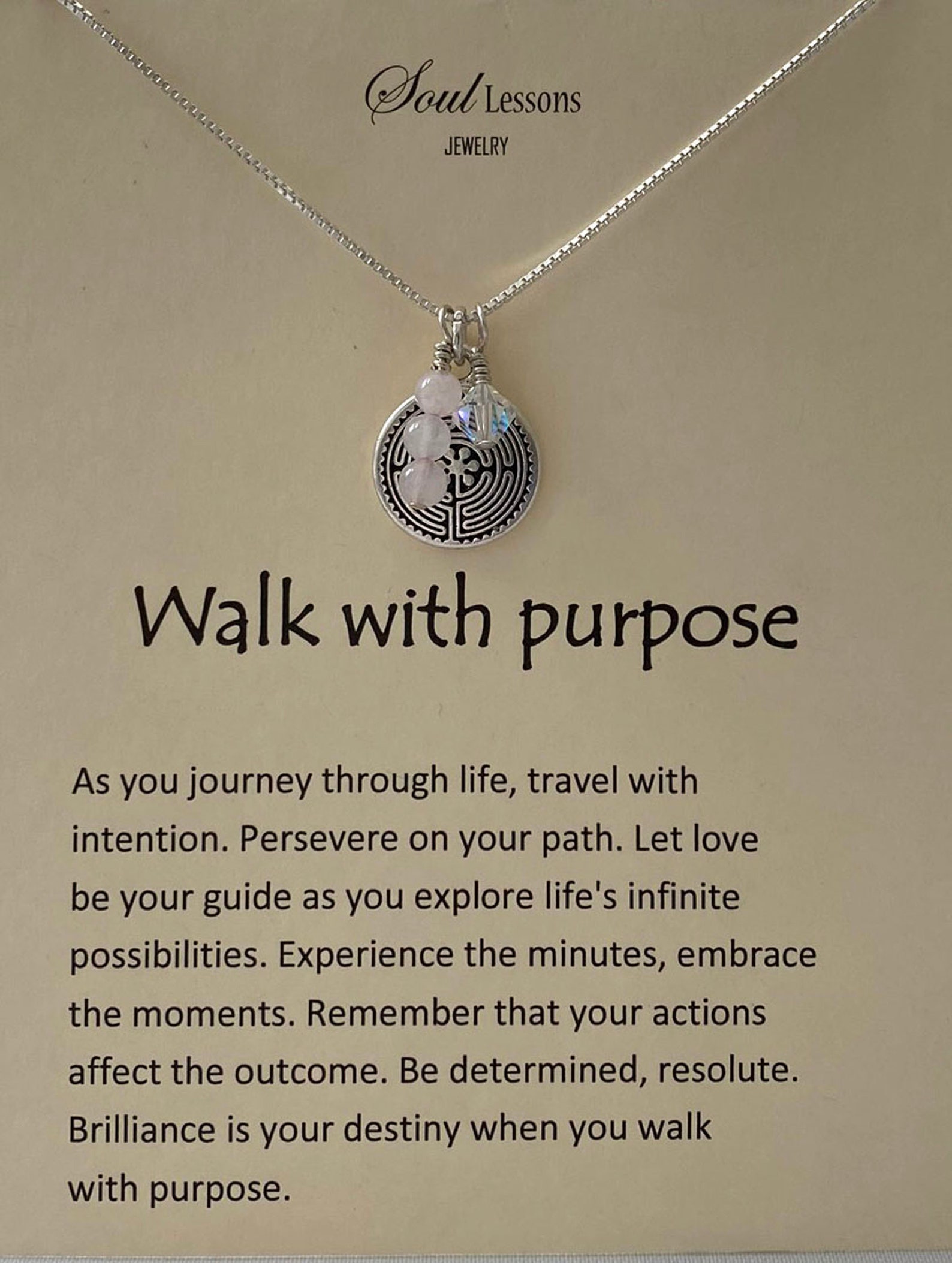 Walk With Purpose Inspirational Necklace; Soul Lesson; Soul Necklace ...