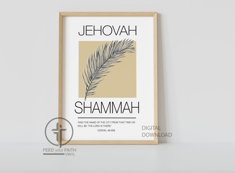 Jehovah Shammah Ezekiel 48:35 Digital Download PDF JPEG, Digital Art ...