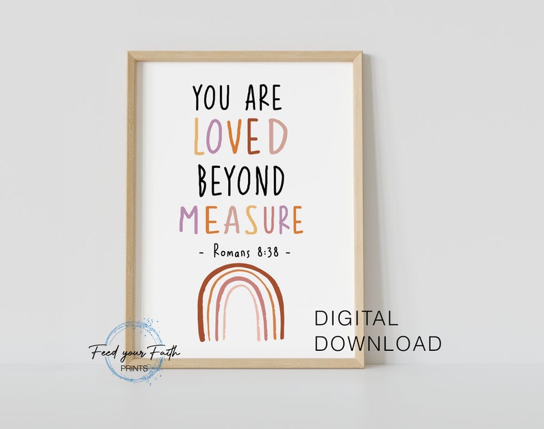 You Are Loved Beyond Measure Nursery Kids Room Digital Download PDF ...