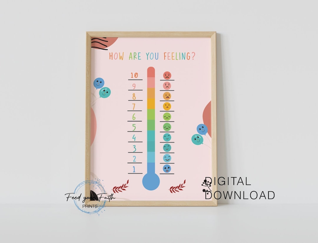 Feelings Chart Rainbow Montessori Homeschool Decor Emotions - Etsy