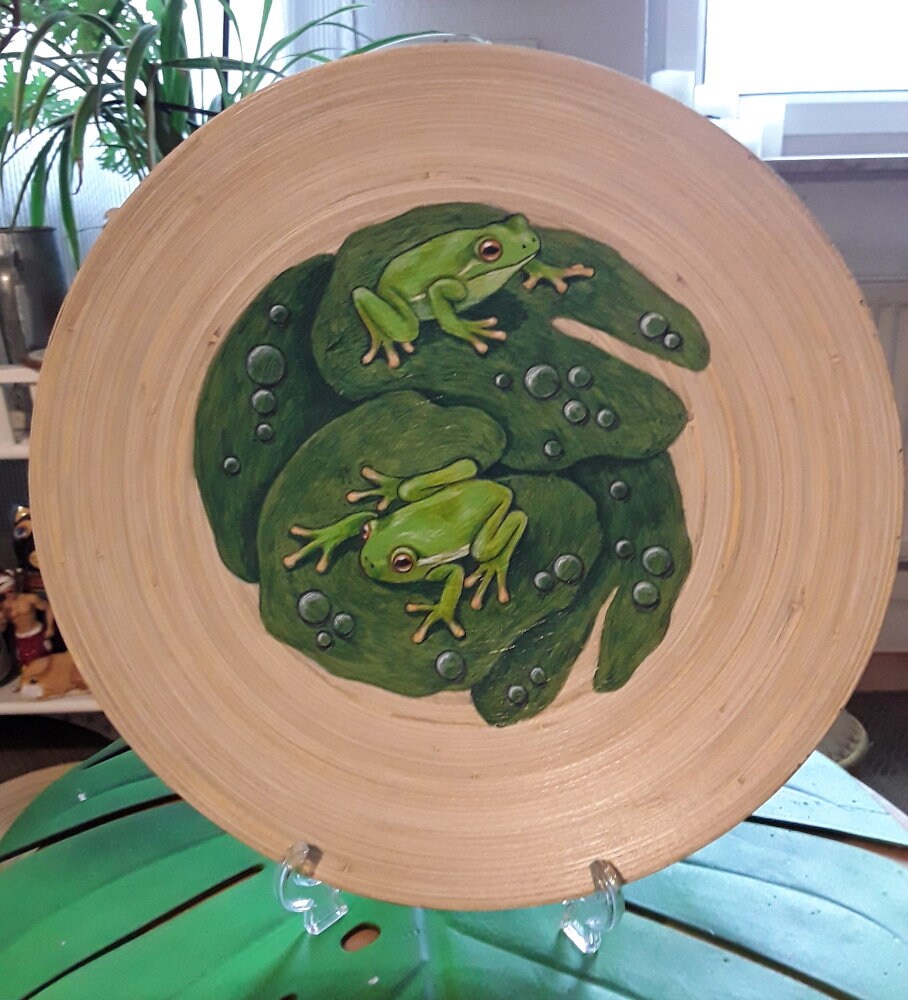 Plato tazón de madera rana ranas lirio hoja de rana deko única | Etsy Plato tazón de madera rana ranas lirio hoja de rana deko única | Etsy