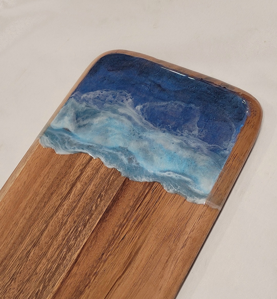 Ocean Resin Art Long Board for Serving Charcuterie Cheese - Etsy