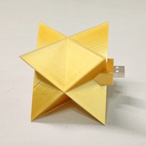 3D Printed Star Tetrahedron Lamp Night Light USB LED Light Home Office ...