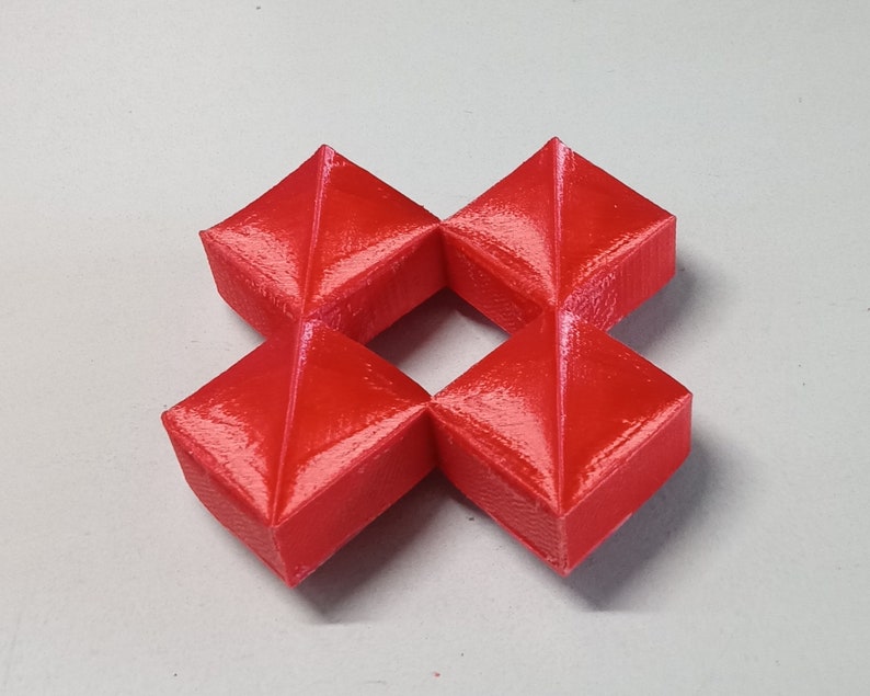 3D Printed Ambiguous Card Suits Illusion Magic Toy Gift Desktop ...